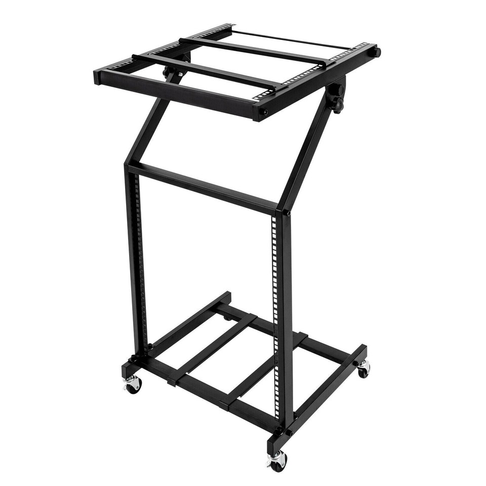 12U DJ Mixer Stand Rack Mount Stage Cart Music Show Equipment Rack ...