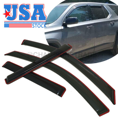 IN-CHANNEL Window Visors Sun Shade Rain Wind Guard for Chevy Traverse ...