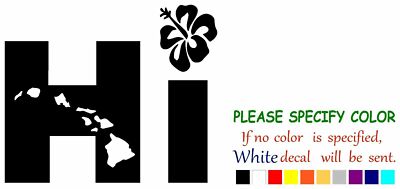 HI Hawaiian Islands Vinyl Decal Sticker Car Window Bumper Wall Laptop 6 ...