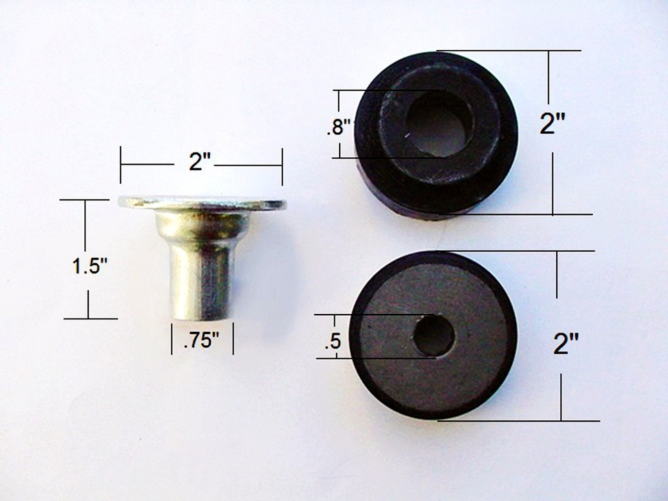 Rubber Radiator Core Support Body Mount Bushings Bolts Hardware for ...