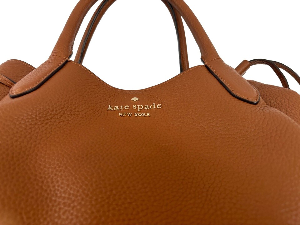 Kate Spade Crossbody Handbag Leather Tote Camel Satchel ShoulderBag ...
