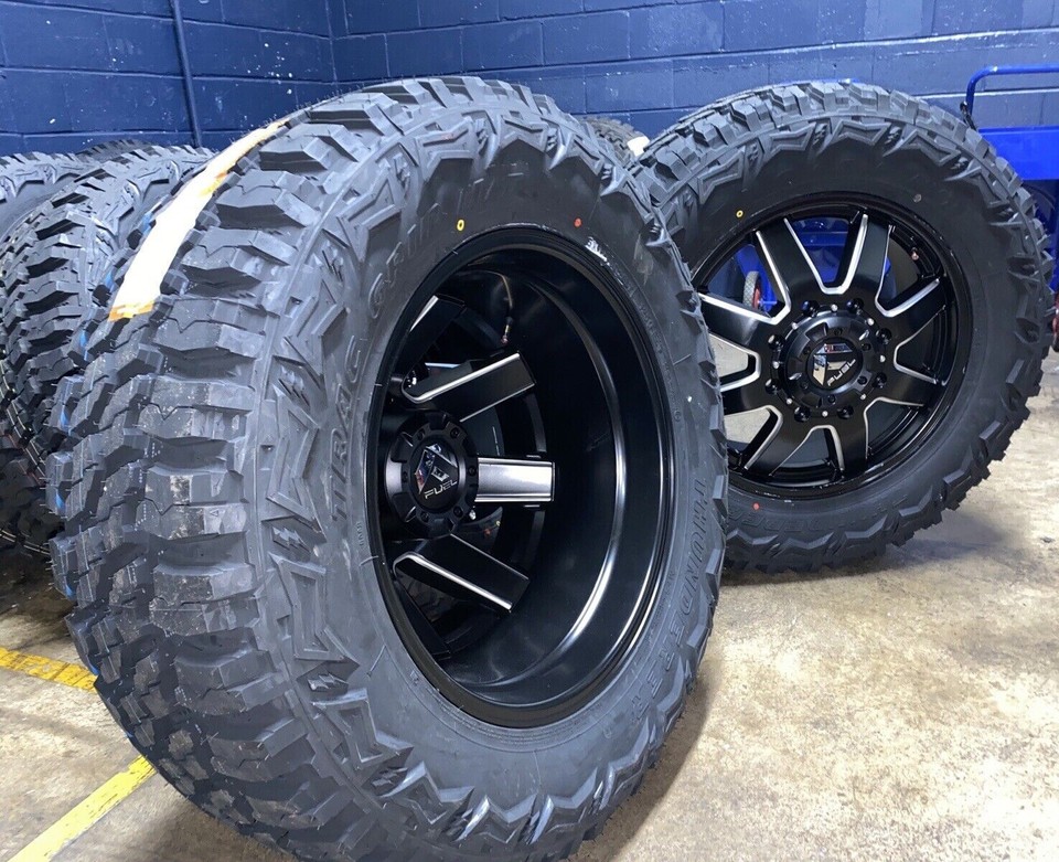 20" Fuel Maverick D538 Dually Wheels 35 MT Tires 8x200 Ford Super Duty ...