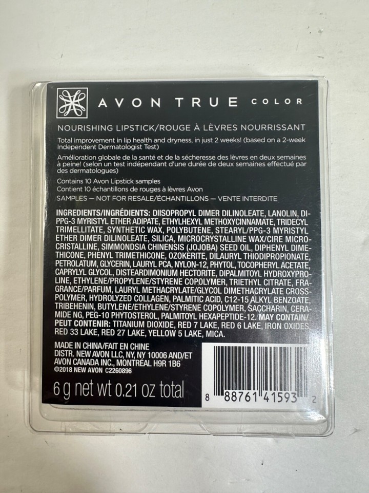 Avon True Color Mini Lipstick Sample Variety Pack 10 Assorted Colors 6g ...