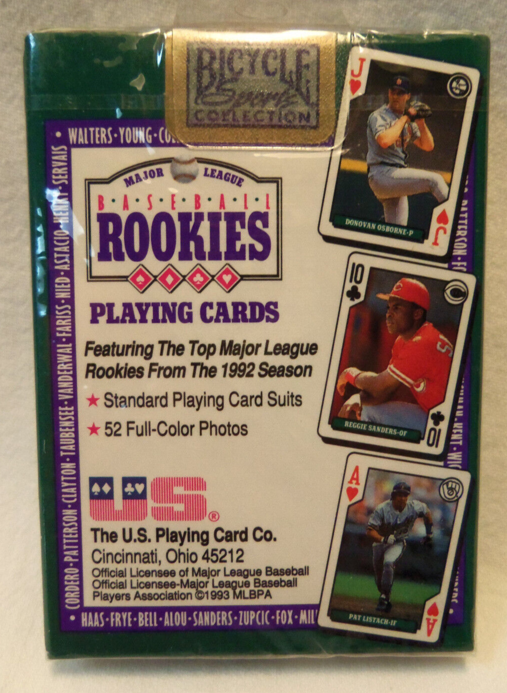 Major League Baseball League Rookies playing cards from 1993 (1992 ...