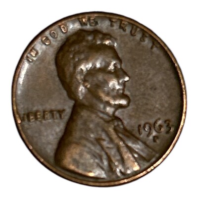 1963 D Lincoln Memorial Penny Errors On Rim, "L" In Liberty On Edge ...