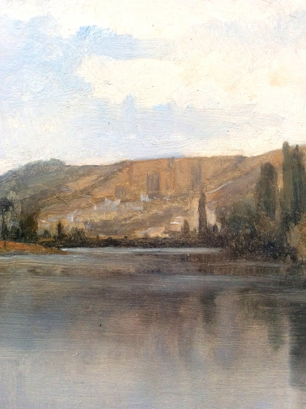 EMILE FOUBERT (1848-1911), Oil on Board, River Landscape , French ...