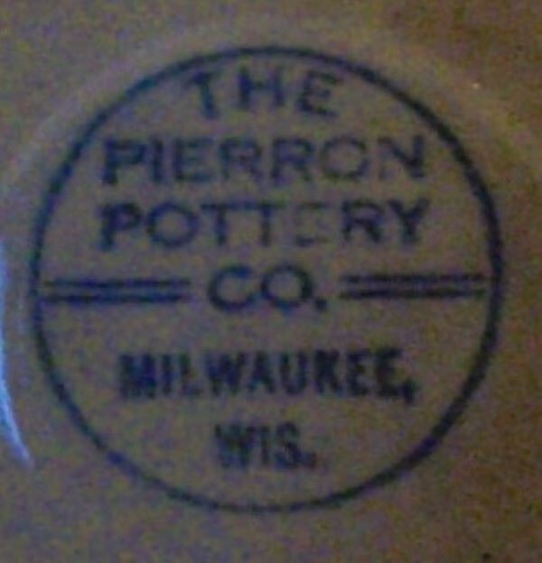 Red Wing Gray Line Advertising Pierron Pottery Co Milw WI 4" Custard ...
