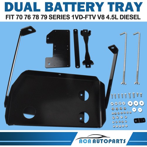 Fit Toyota Landcruiser VDJ79 VDJ78 VDJ76 4.5L TDI V8 Dual Battery Tray ...