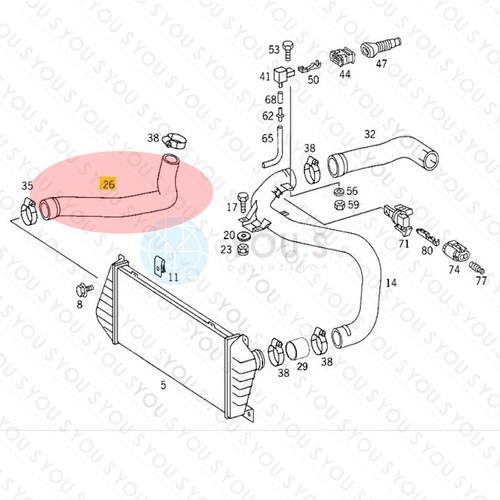 You.S Original Hose Air Intake Hose for Mercedes-Benz Sprinter ...