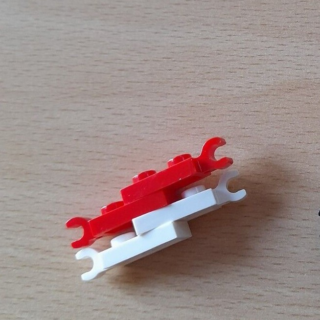 Lego 42923 plate 1x2 horizontal clip on end - (x4) 63868 (other colours ...