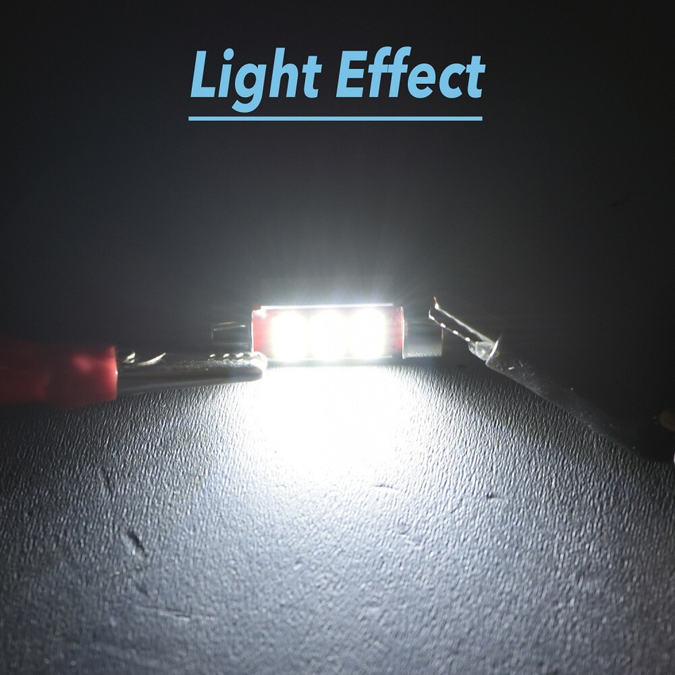 Car Bulbs 31mm 269 T6.3 Led Xenon White Sun Visor Vanity Light Lamp ...