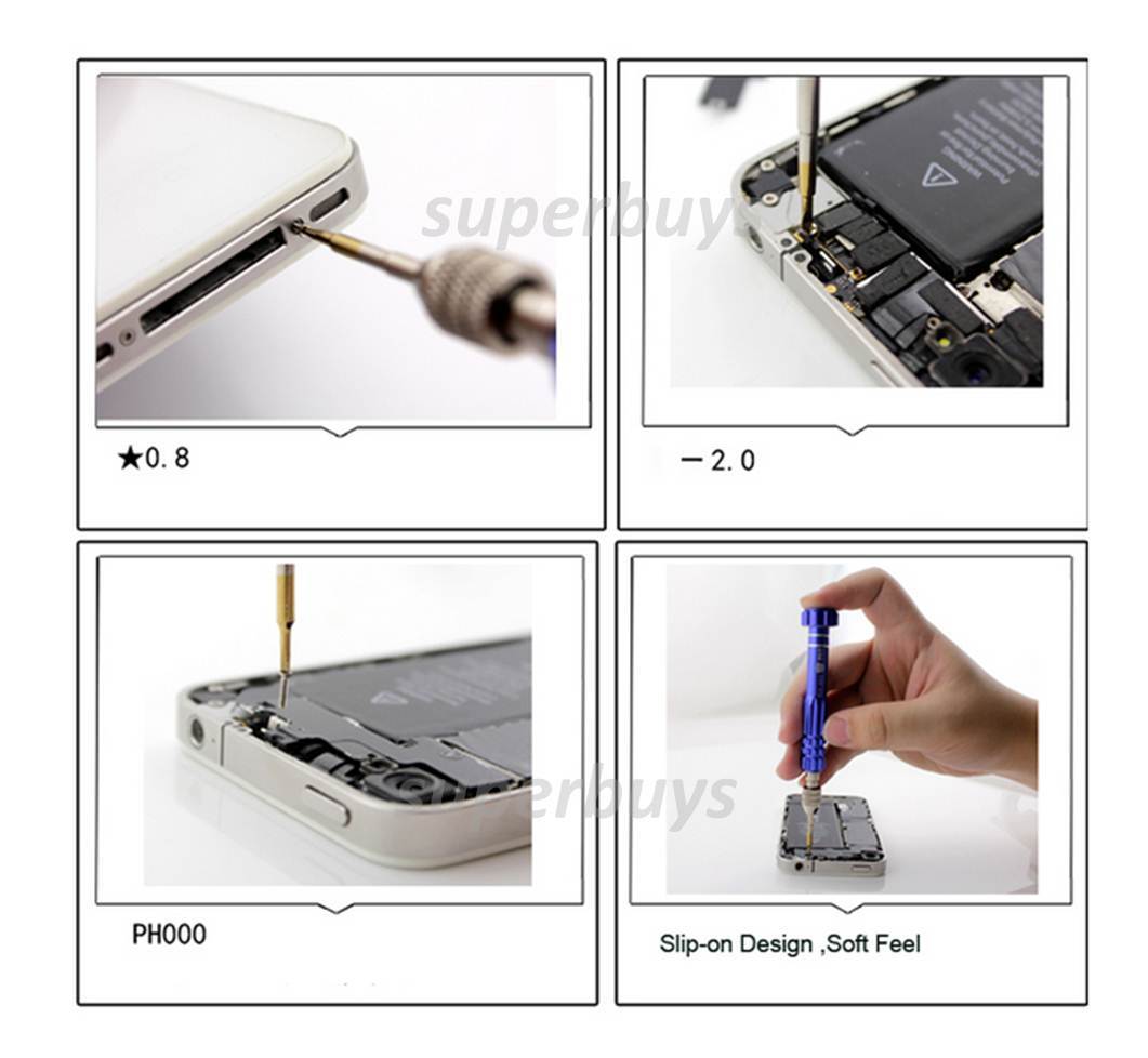 Red 5 in1 Screwdriver Screw Smartphone Repair Mobile Phone Tool Set ...