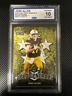 2018 Leaf Draft - Field Generals #FG-03 Josh Allen (RC) - CCG 10 | eBay