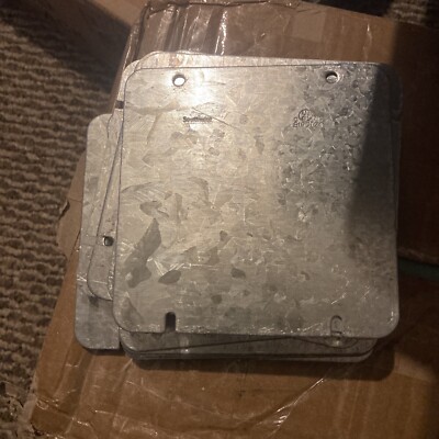 Southwire Steel Electrical Outlet Box Cover 4-3/4" x 4-3/4" E195124 ...