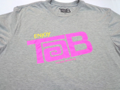 Enjoy TAB Gray with Pink Graphic T Shirt Size XL | eBay