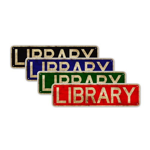 Library Street Sign| College School Home Man Cave Vintage Décor ...