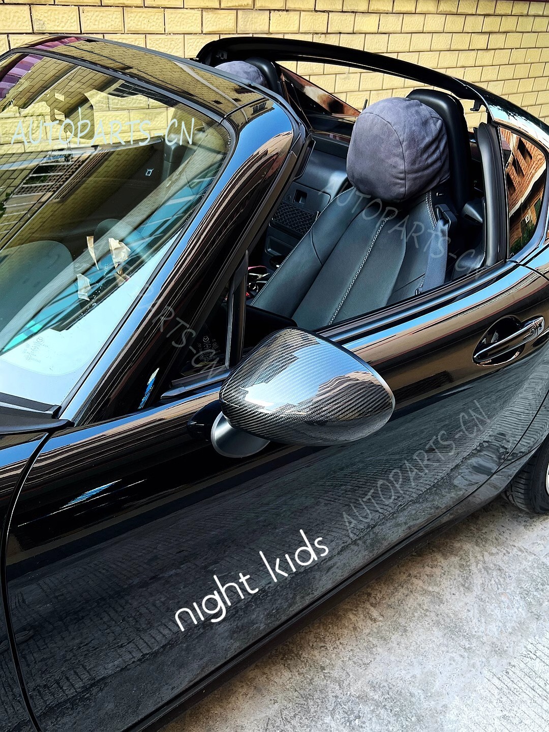 Real Carbon Fiber Rear View Side Mirror Cover 2PCS For Mazda MX-5 Miata ...