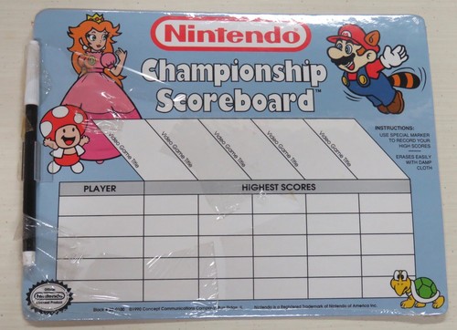 Nintendo Power Championship Scoreboard 1990 Super Mario Sealed with ...
