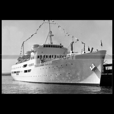 Photo B.000203 MS METEOR BERGEN STEAMSHIP COMPANY 1955 PASSENGER SHIP ...