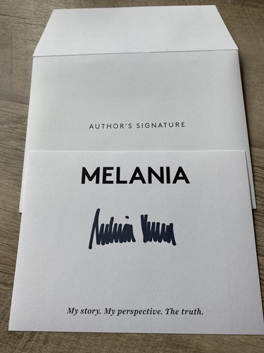 Melania Trump Signed Bookplate (no book) First Lady Autograph ...