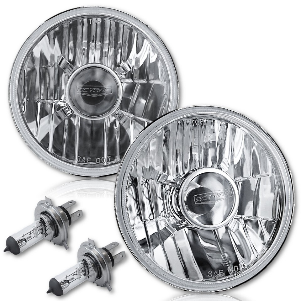 5-3/4" Projector Crystal Clear Halogen Headlight Headlamp H4 60w Light ...