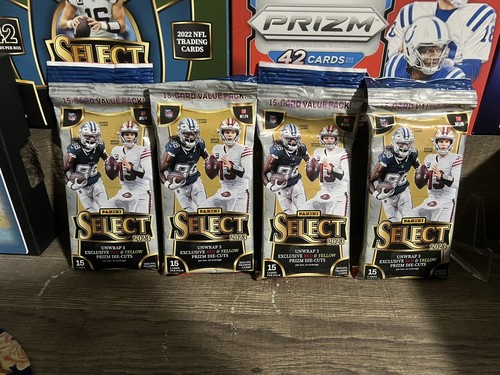 LOT OF (4) 2023 SELECT FOOTBALL 15 CARD VALUE PACKS UNOPENED 60 CARDS ...