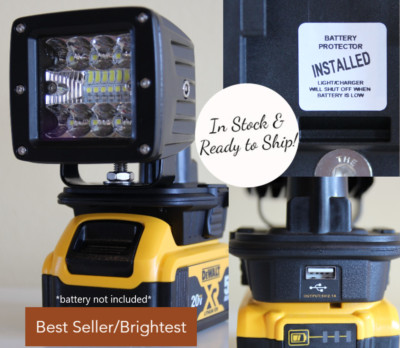 42 Watt Bright Flashlight w/ Battery Protector & USB charger for a ...