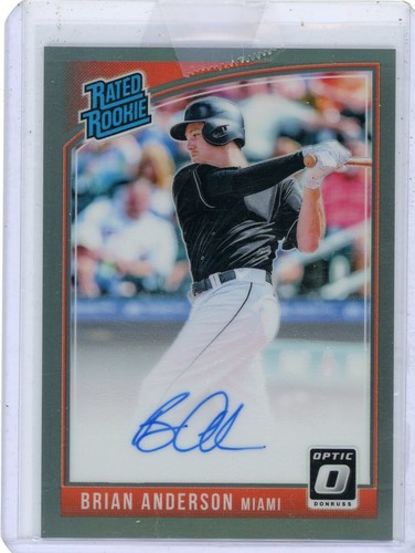 2018 Donruss Optic Rated Signatures Black 24/25 Brian Anderson Rookie ...