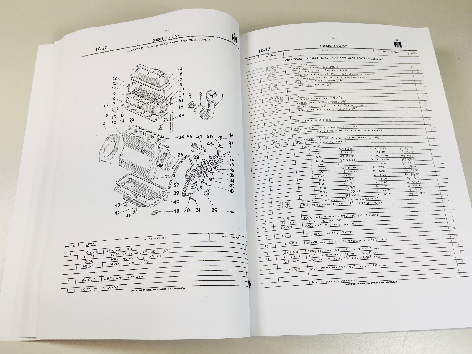 International Ih 300 350 Utility Tractor Parts Assembly Manual Catalog ...