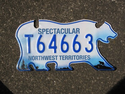 NorthWest Territories Bear License Plate Aurora Borealis NWT Canada ...