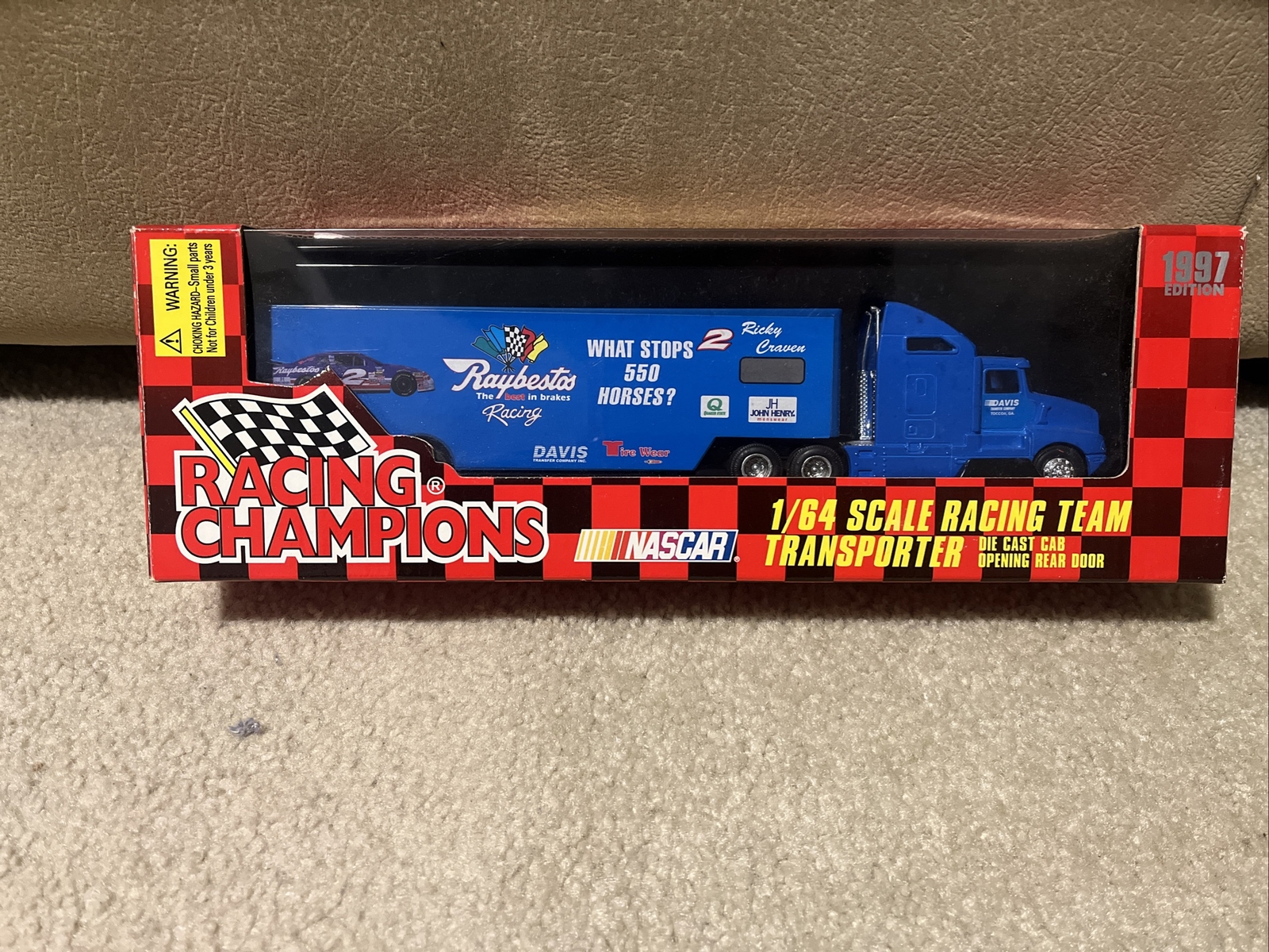 #2 RICKY CRAVEN RAYBESTOS RACING 1/64 TRANSPORTER 1997 RACING CHAMPIONS ...