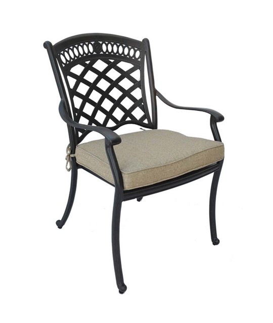 9 piece patio dining set cast aluminum St. Augustine chairs and ...