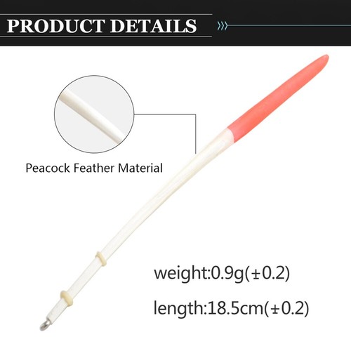 10Pcs Coarse Tench Bream Traditional Peacock Waggler Quill Feather ...