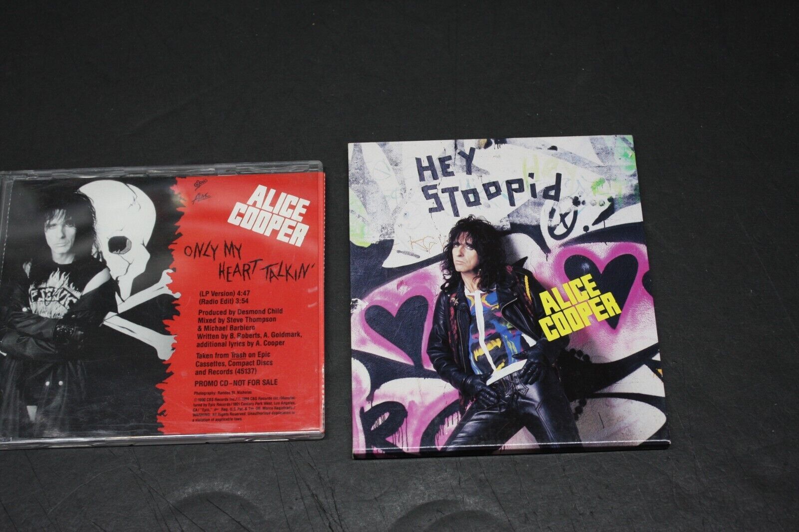 Alice Cooper 2x Us Promo Cd Single Hey Stoopid, Only My Heart Talkin ...