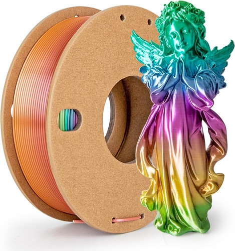Silk Rainbow PLA Filament 1.75Mm Silk PLA 3D Printer Filament Shiny ...