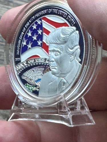 President Trump Inauguration Challenge Coin in display case | eBay