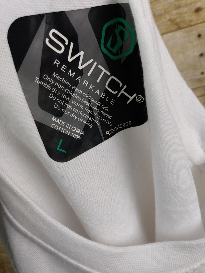 Switch Remarkable T-shirt White/Gold Herald Eagle Size Large | eBay UK