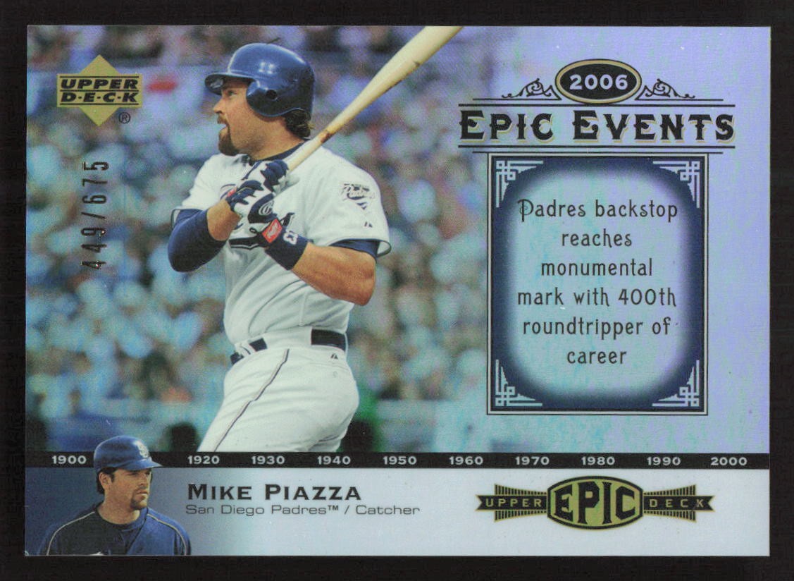 2006 Upper Deck Epic Mike Piazza Events #/675 #EE79 Card | eBay
