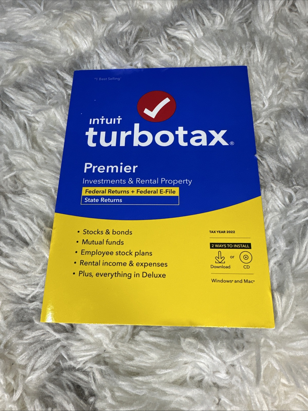 Intuit TurboTax Premier (2022 Federal + State ) for Windows/Mac