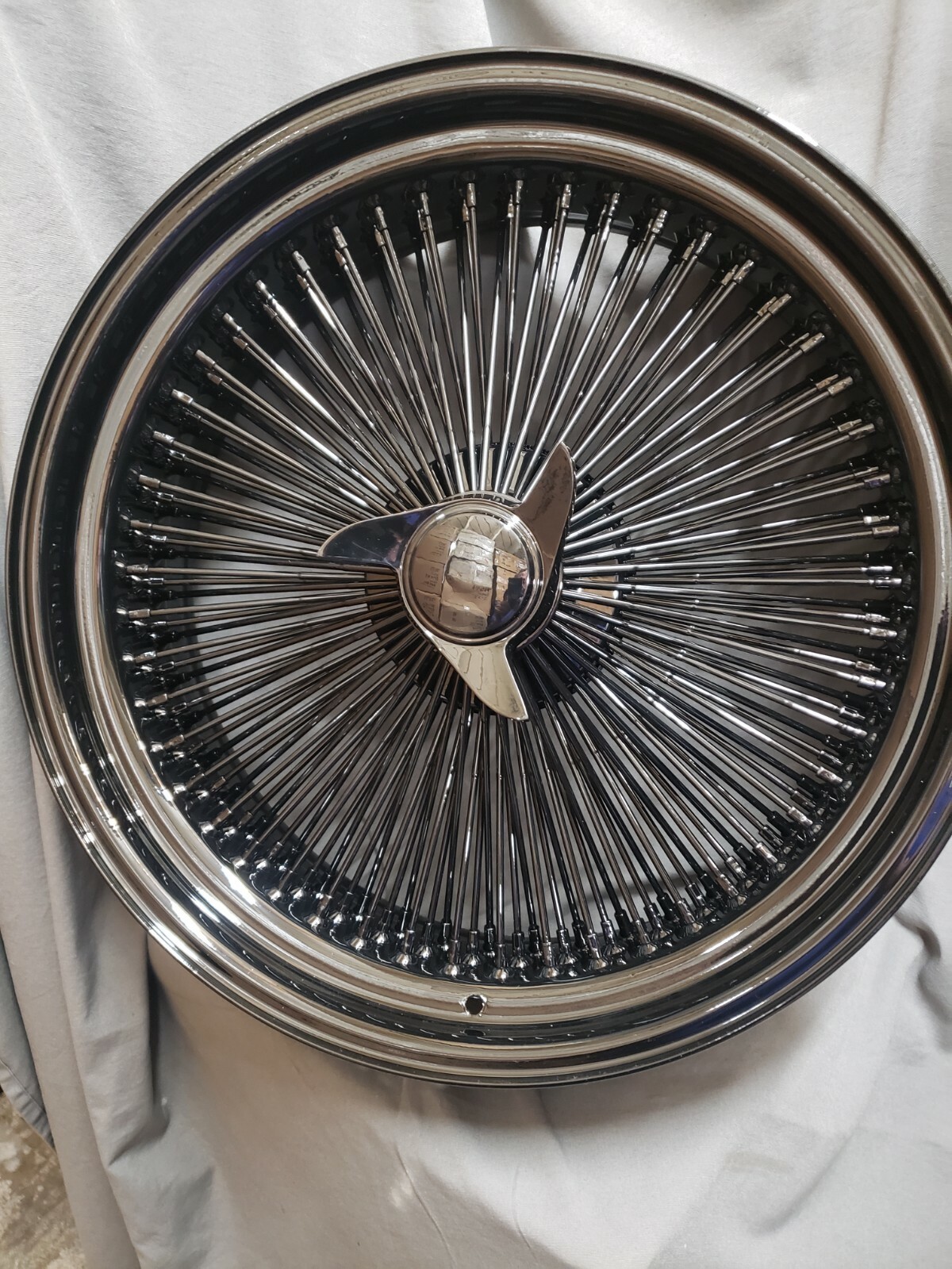 20" 150 SPOKE WIRE WHEELS GLOSS BLACK REAR WHEEL DRIVE SET OF 4 ...