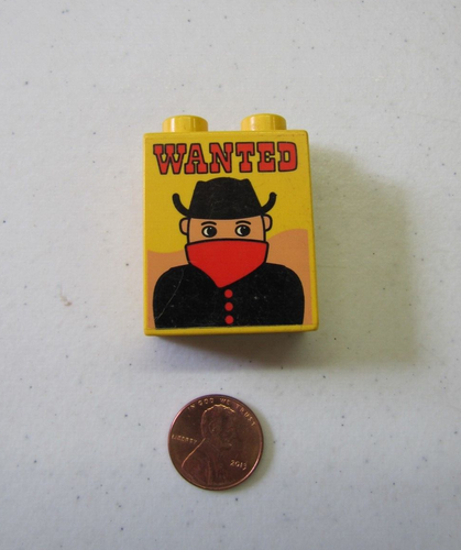 Lego Duplo Wanted Criminal Bandit Sign Specialty Printed Town Western ...