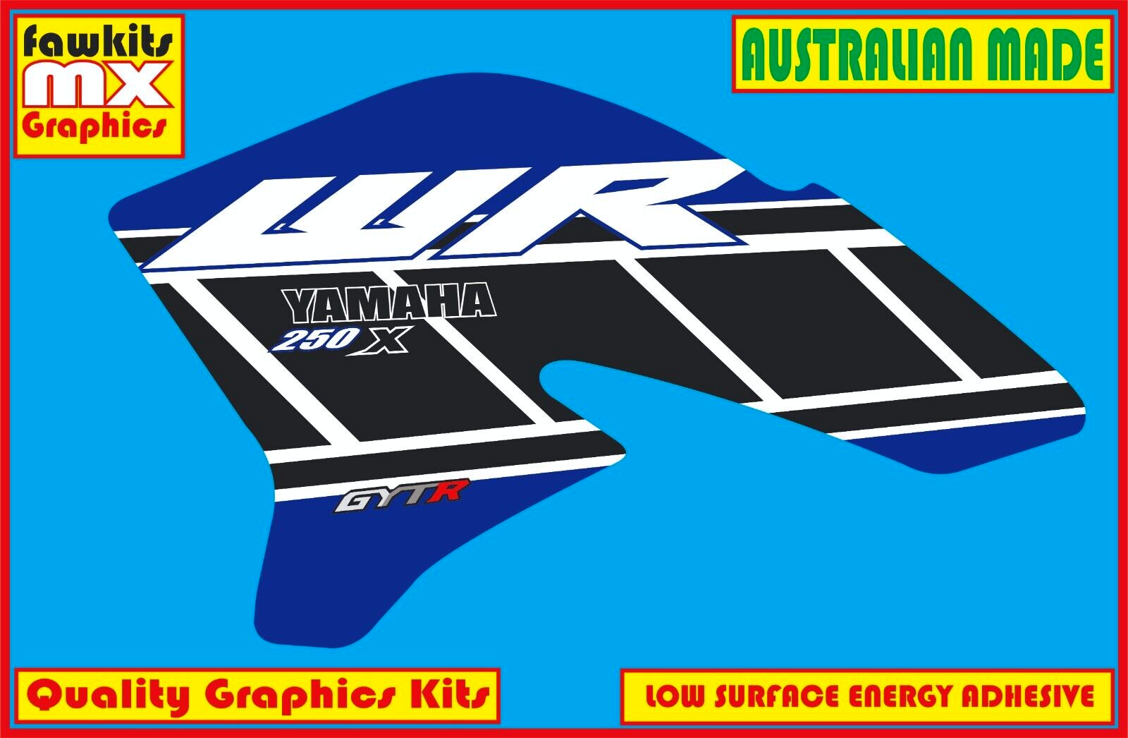 YAMAHA WR250-X 2008-2021 RETRO MX GRAPHICS KIT STICKER KIT STICKERS ...