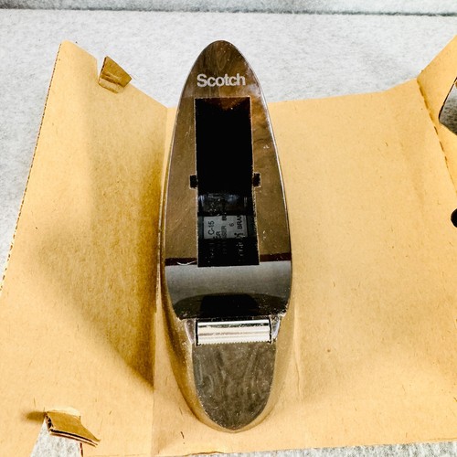 3M Scotch C15 Decor Tape Dispenser Weighted Walnut Finish Vintage ...