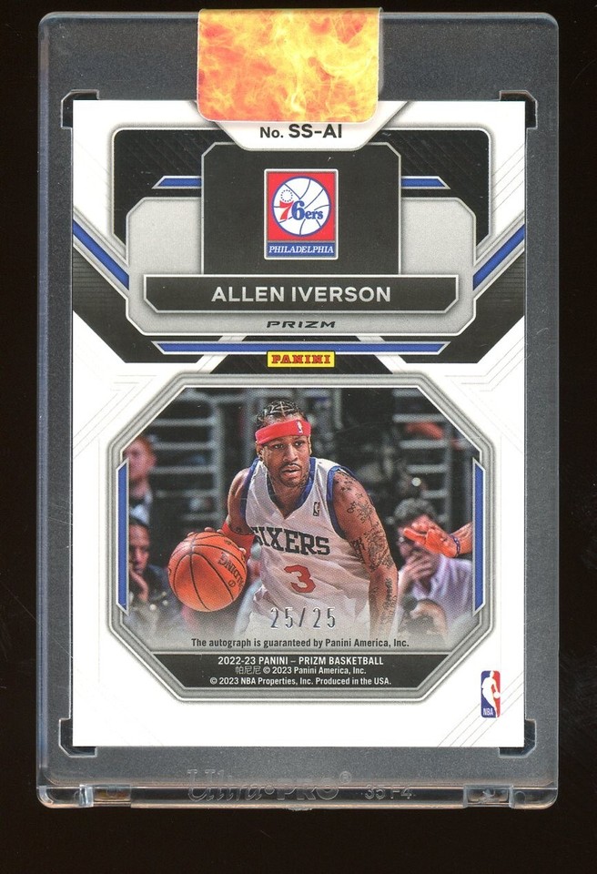2023-24 Panini Mojo Prizm Sensational Signatures Allen Iverson HOF AUTO ...