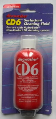 DISCWASHER CD6 CLEANING FLUID POLISH CDI CD CDROM & LASER DISC 174 ML ...