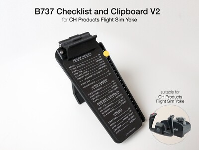 Boeing 737 Yoke Checklist and Map Holder for CH Yoke for Flight ...