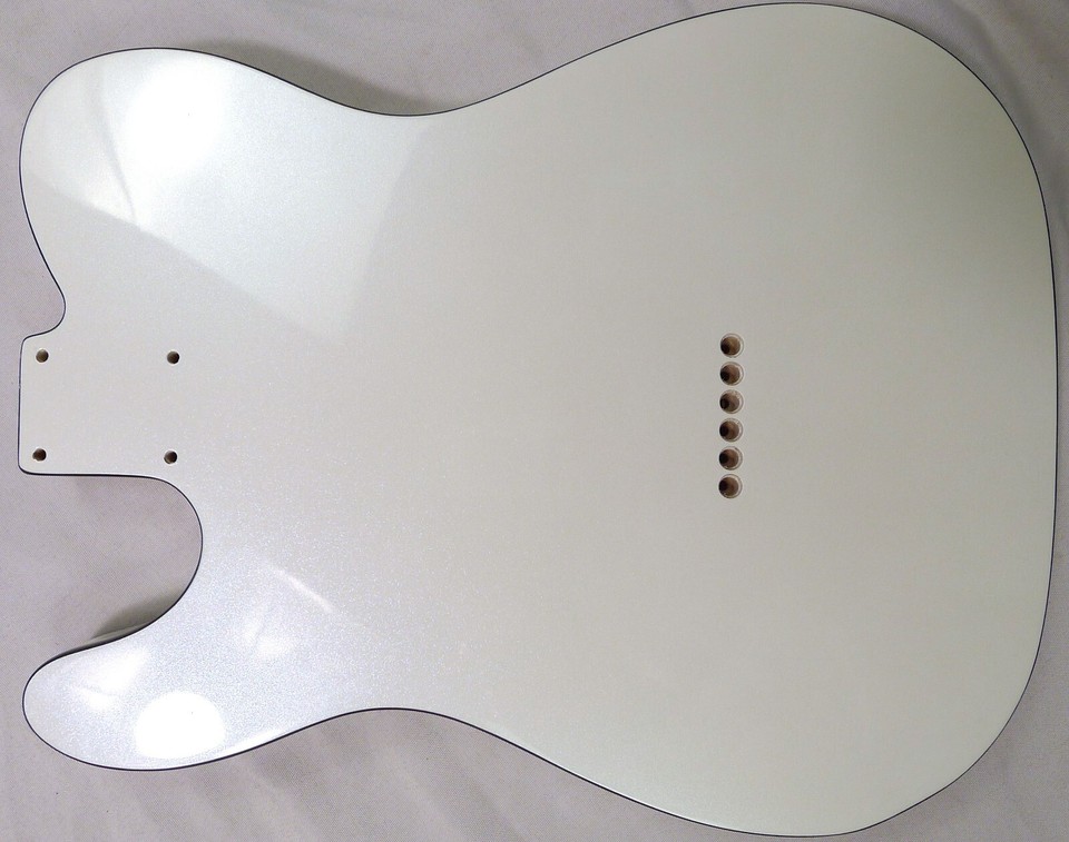 Tele Telecaster Guitar Body 3 pcs Alder Black Binding Pearl White ≦ 5 ...