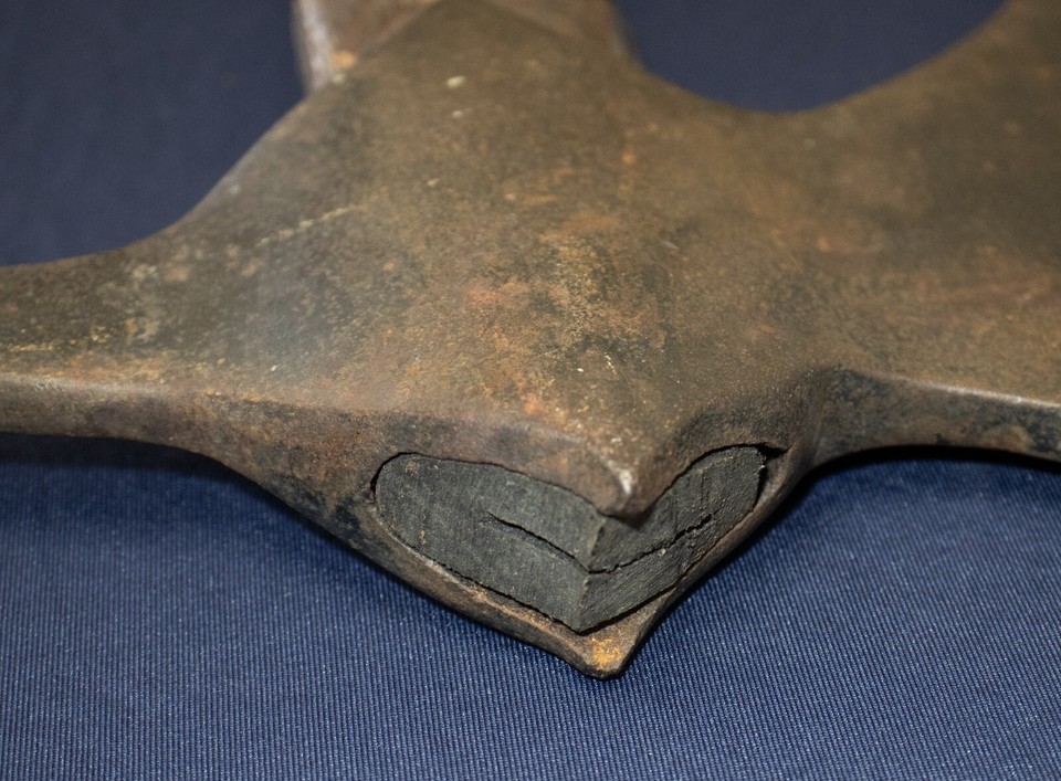 Antique 19th. Century Firemans Parade Fire Axe Hartwell Hickory Handle ...