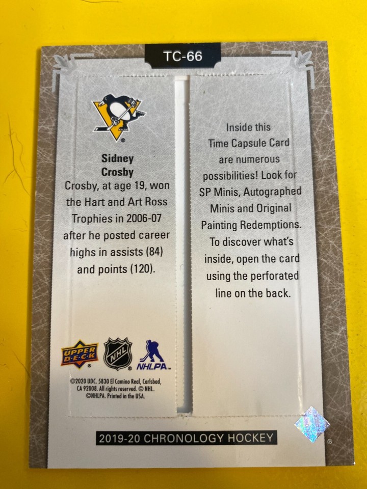 RS20609 2019-20 Chronology Time Capsules Ripped #TC66 Sidney Crosby | eBay