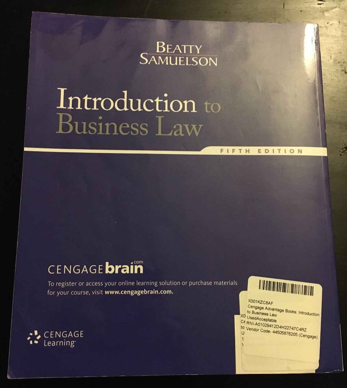 Cengage Advantage Books: Introduction to Business Law 5th ed by Beatty ...
